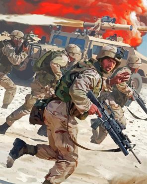 Usmc Military Paint By Numbers - Paintings by Numbers