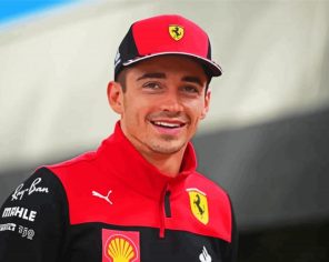 Charles Leclerc Race Car Driver Paint By Numbers - Paintings by Numbers