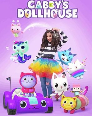 Gabby Dollhouse Poster Paint By Numbers - Paintings by Numbers